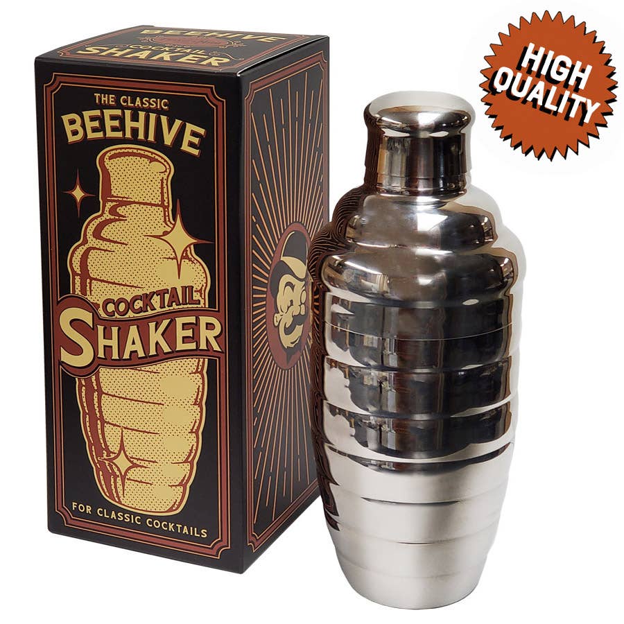 Trixie & Milo - BEEHIVE COCKTAIL SHAKER - vintage style steel bar shak ...